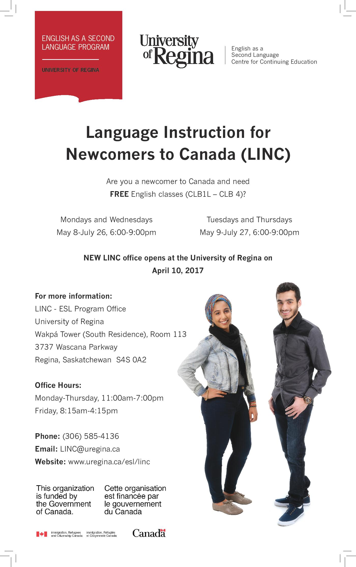 Language Instructions for Newcomers to Canada (LINC) – IAOS Regina